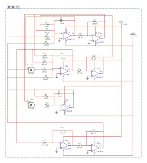 the electronic circuit design for the 4 d hyperchaotic system 29
