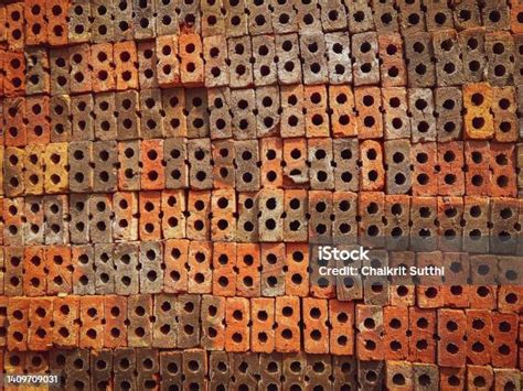 Tekstur Dinding Bata Bermacammacam Batu Bata Tua Dalam Konstruksi Latar Belakang Foto Stok