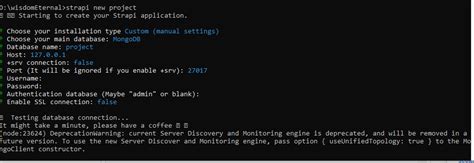 unable to start strapi with mongodb · issue 5016 · strapi strapi · github