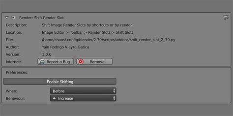 Shift Render Slot Blender