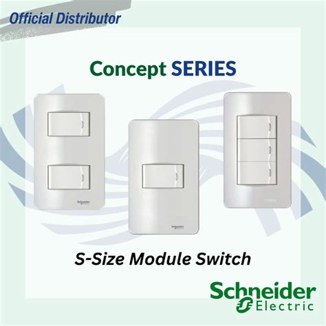 Schneider Concept 16a 250v 1 2 3 Gang S Size Switch Module 1 Or 2 Way