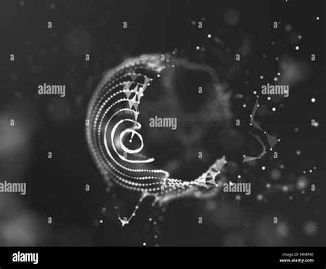 Big Data Visualization Background 3d Illustration Cyber Background