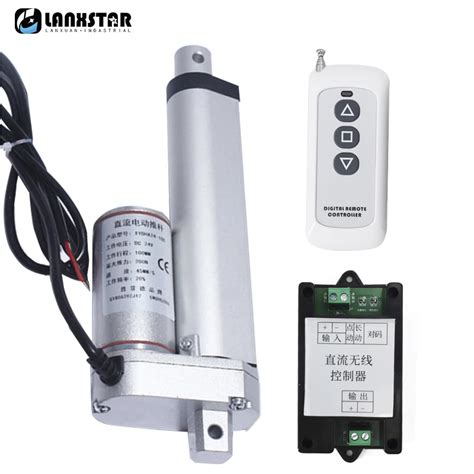 Dc 12v24v Electric Linear Actuator With Rf Remote Controller 20mm 30mm 50mm 100mm 150mm 200mm