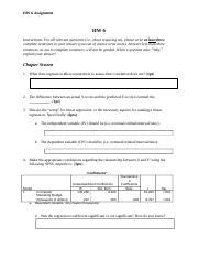 HW 6 Sum22 Docx HW 6 Assignment HW 6 Instructions For All Relevant Questions I E Those