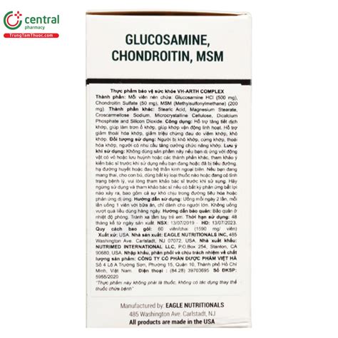 Thuốc Vh Arth Complex Giúp Tăng Tiết Dịch Khớp Bôi Trơn Bề Mặt Khớp