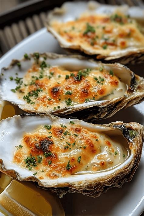 Grilled Parmesan Garlic Oysters With Savory Sides Recipe
