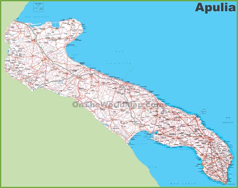 Puglia Italy Cities Map Apulia — Vandal Voyagers University Of