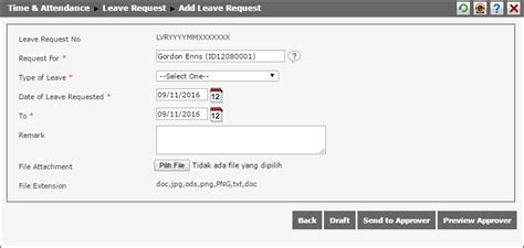 Complete The Following Information In Order To Add A New Leave Request