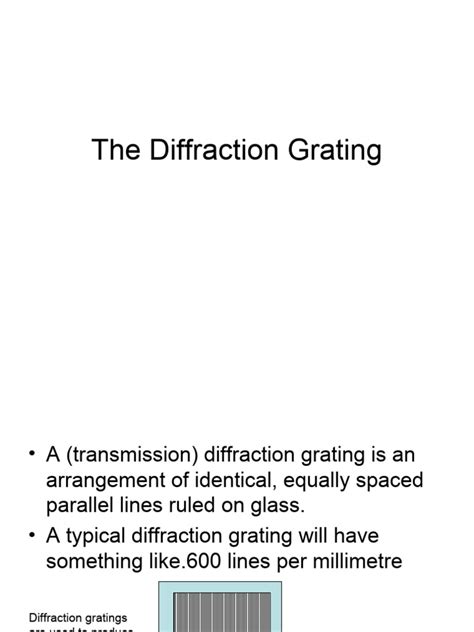 Diffraction Grating Explained Pdf Diffraction Wavelength