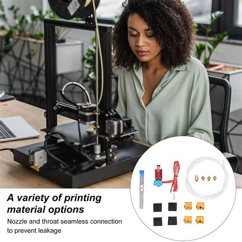 Review 3d Printers Parts Upgrade Extruder 15pcs 3d Printer Assembly Kit Brass Nozzle Aluminum