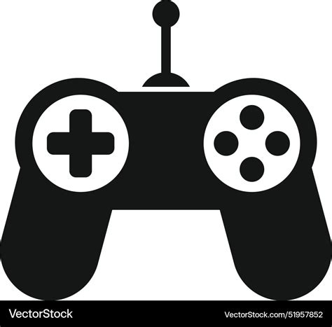 Black Wireless Gamepad Controller Transmitting Vector Image