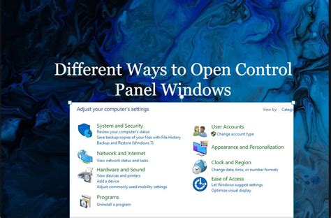Different Ways To Open Control Panel Windows Solveddoc