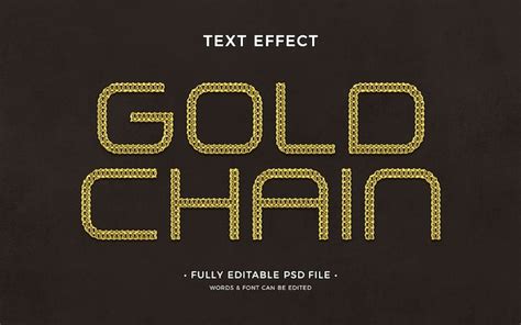Premium Psd Chain Text Effect
