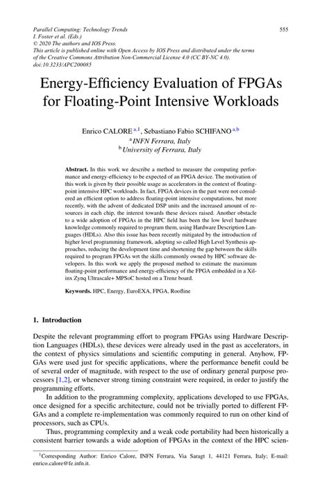 Pdf Energy Efficiency Evaluation Of Fpgas For Floating Point Intensive Workloads