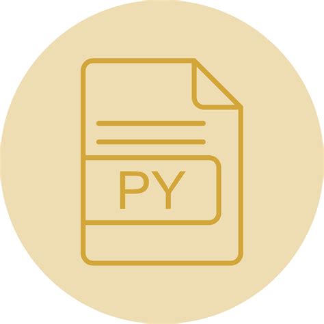 Py File Format Line Yellow Circle Icon 44105384 Vector Art At Vecteezy