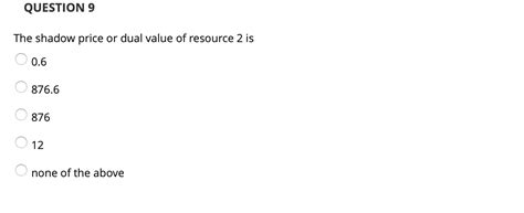 Question 1 Using C1 And C To Represent The Objective