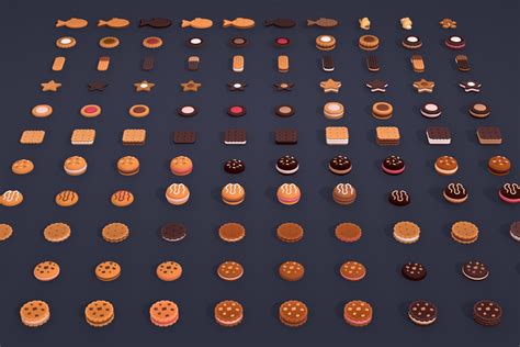 Cookies And Biscuits 3d Props Unity Asset Store