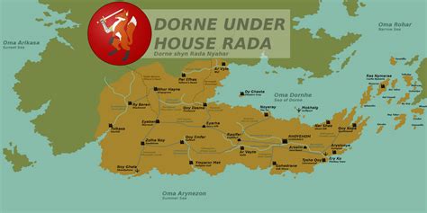 Map Of Dorne From Master Of Dorne Rhoynish Si By