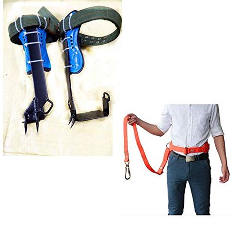 CHENGL Tree Climbing Tool Gear Tree Climbing Spike Set Safety Belt Adjustable Lanyard Rope