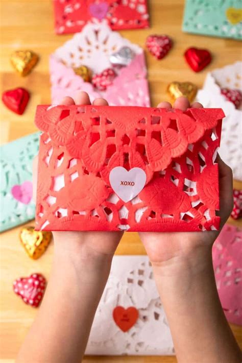 How To Make Doily Heart Envelopes Cute Valentine Craft