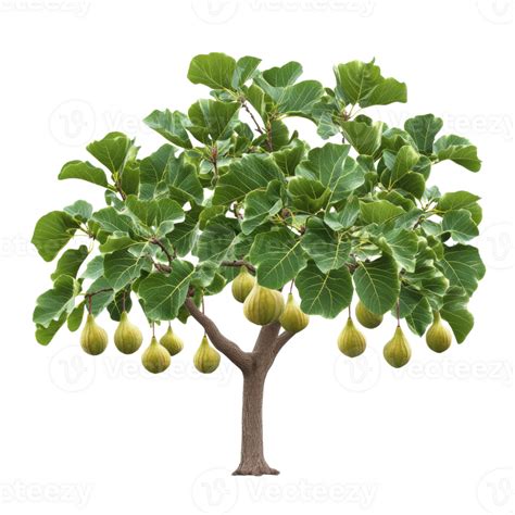 Fig Tree With Abundant Fruit During Summer Season 52653439 Png