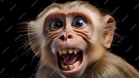 Premium Photo Hilarious Capuchin Monkey Wearing A Cheeky Grin