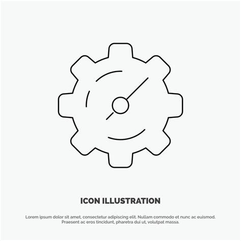 Gear Setting Timer Line Icon Vector 19126889 Vector Art At Vecteezy