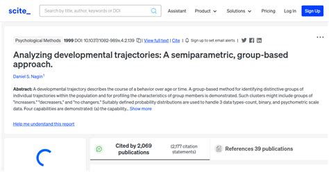 Analyzing Developmental Trajectories A Semiparametric Group Based