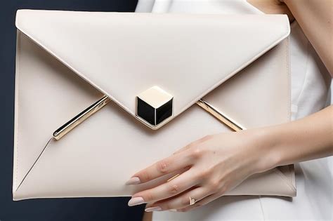 Premium Photo Chic Envelope Clutch With Metallic Hardware Detailing