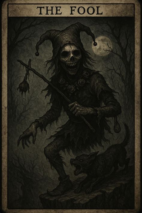 The Fool Dark Fantasy Bài Tarot Cuốn Sách Hắc ám