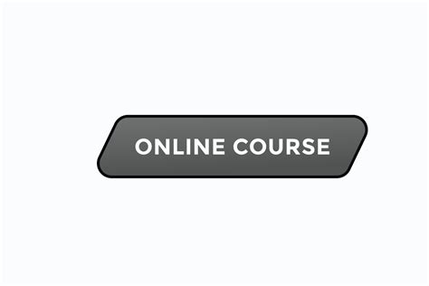 online course button vectors sign label speech bubble online course