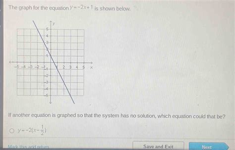 The Graph For The Equation Y 2x 1 Is Shown Below If Another Equation Is Graphed So That