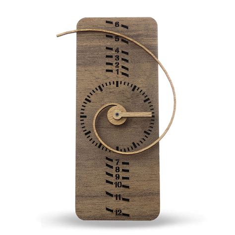 Fibonacci Wooden Clock Minimalist Silent Handcrafted Desk And Wall Timepiece Customizable Math