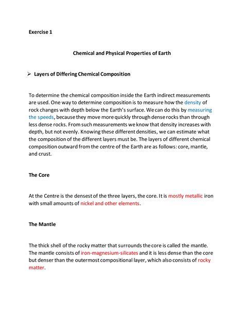 Chemical And Physical Properties Of Earths Layers And The Tectonic