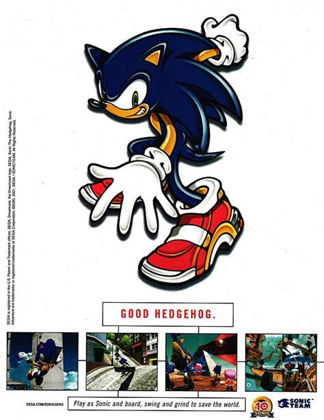 Sonic Adventure 2 Poster In Gamepro Magazine Us Issue 156 September