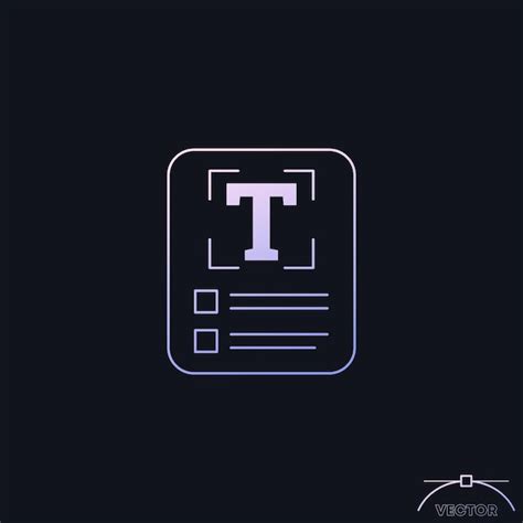 Premium Vector Text Scan Icon With A Gradient