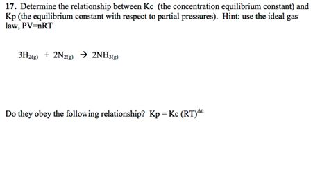 Solved Determine The Relationship Between Kc The