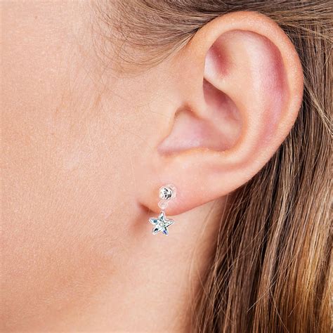 Plastic Crystal Dangle Star Drop Earrings Blomdahl Usa Blomdahlusa