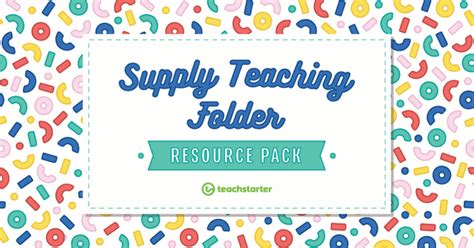 Supply Teaching Folder For Classroom Teachers Teach Starter