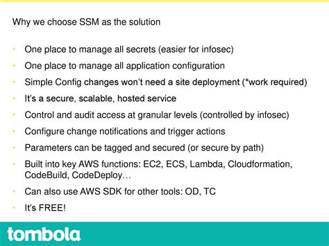 Application Settings Management SSM Parameter Store Ppt Download