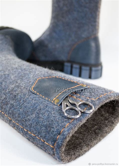 Обувь ручной работы. Валенки "Джинс-стайл" на лютые морозы. Творческая ...
