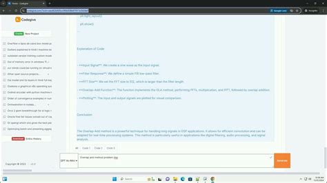 Overlap Add Method Problem Dsp Youtube