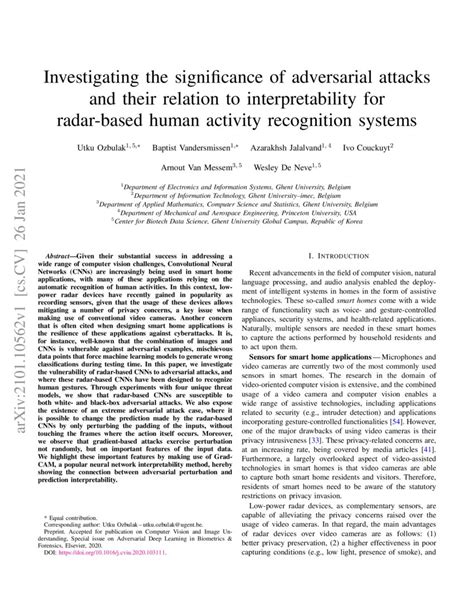 Investigating The Significance Of Adversarial Attacks And Their Relation To Interpretability For