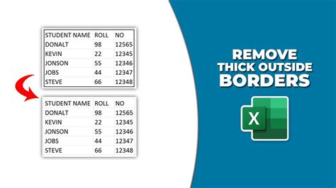 How To Remove Thick Outside Borders In Excel YouTube