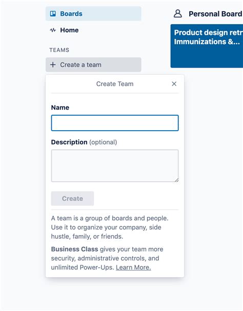 Trello Create A Team