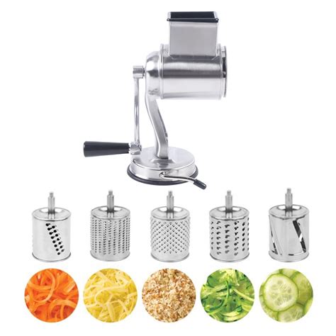 Tfcfl Manual Cheese Grater Rotary Drum Food Slicer Vegetables Chopper