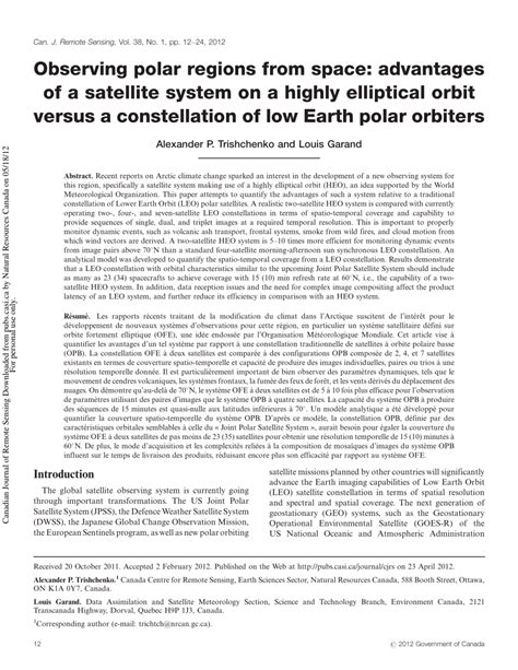 Pdf Observing Polar Regions From Space Advantages Of A Satellite