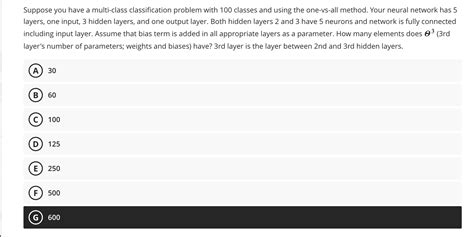 Solved Suppose You Have A Multi Class Classification Problem Chegg