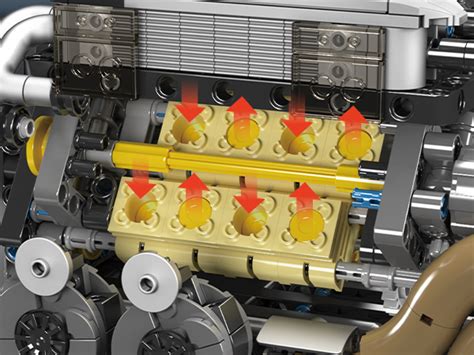 Mua Mould King W16 Engine Building Blocks Set Combustion Engine Model That Runs Mini Engine