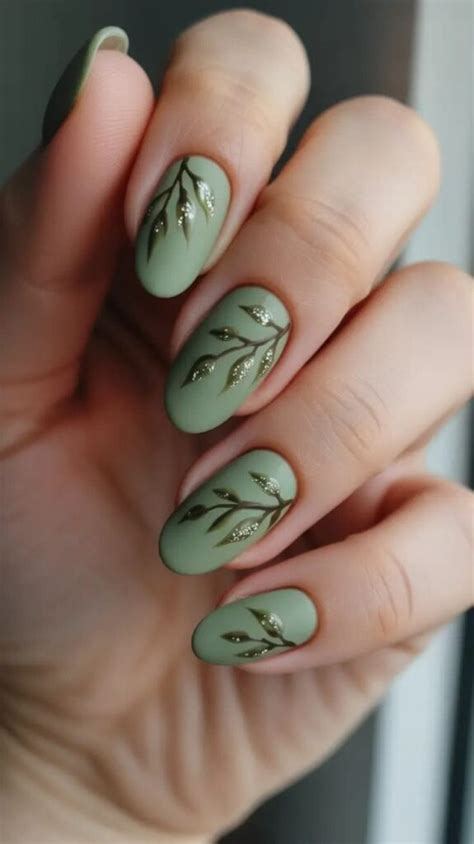 Soft Stylish And Serene Sage Green Spring Nail Ideas Fashion So Simple